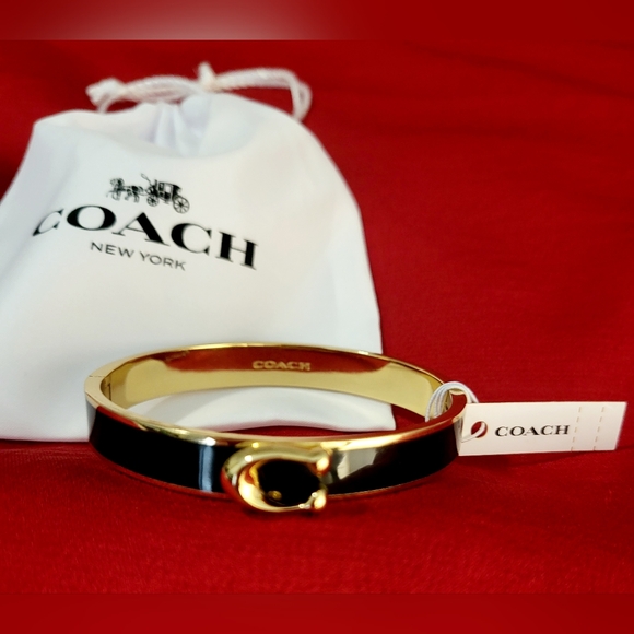 Coach | Jewelry | Coach Signature Push Hinged Bangle | Poshmark